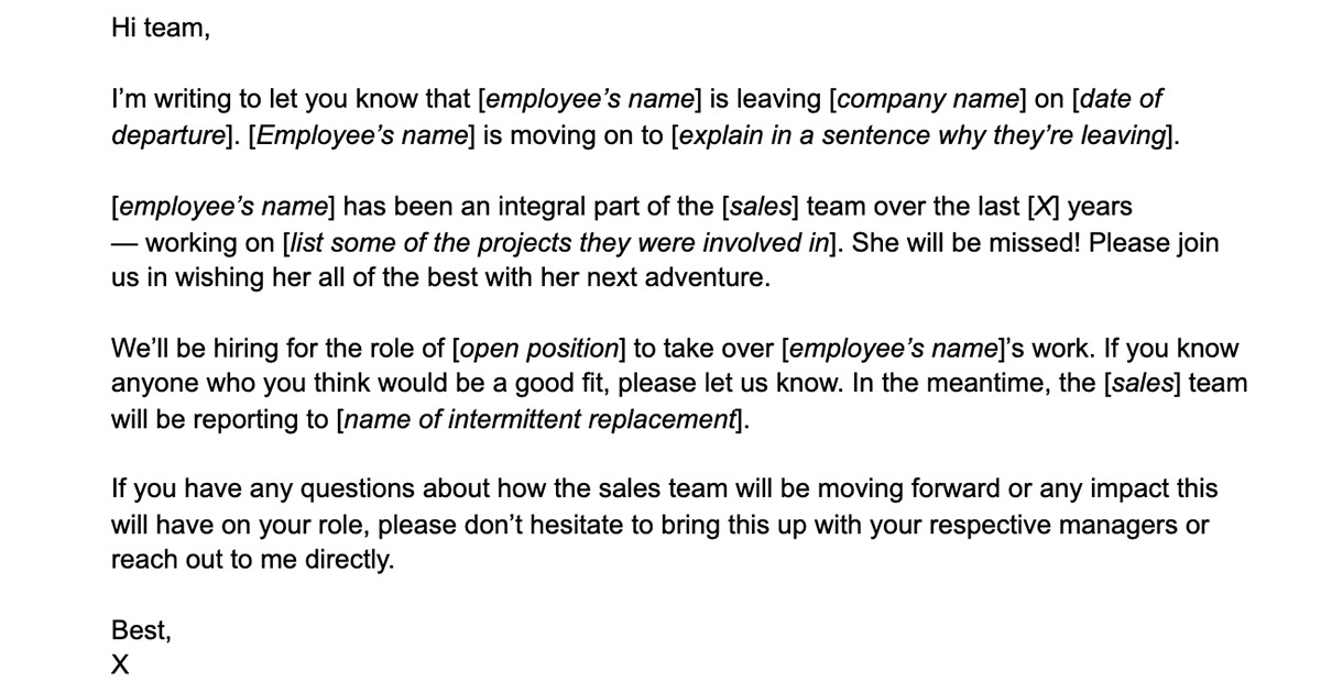 How to navigate employee departure announcements | Spinach