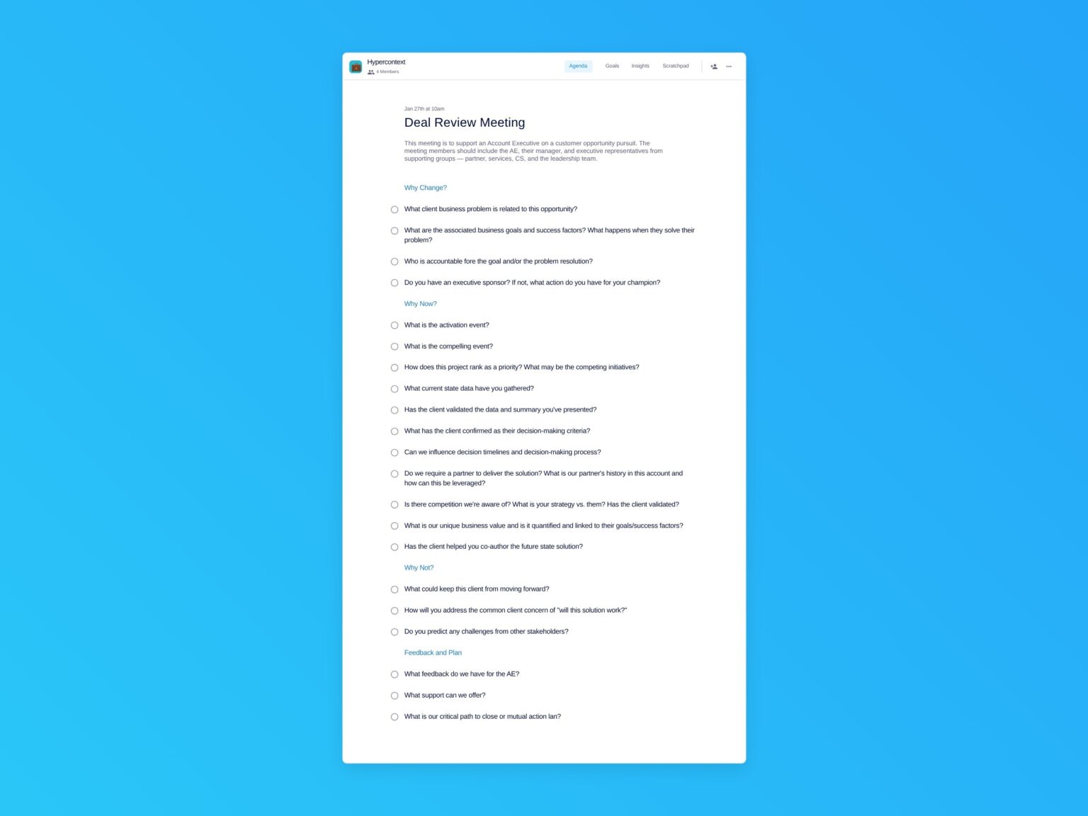 16 Sales meeting templates every organization needs | Spinach