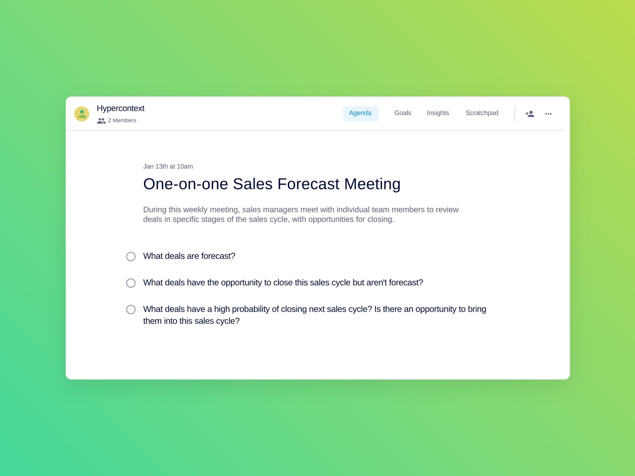 16 Sales meeting templates every organization needs | Spinach