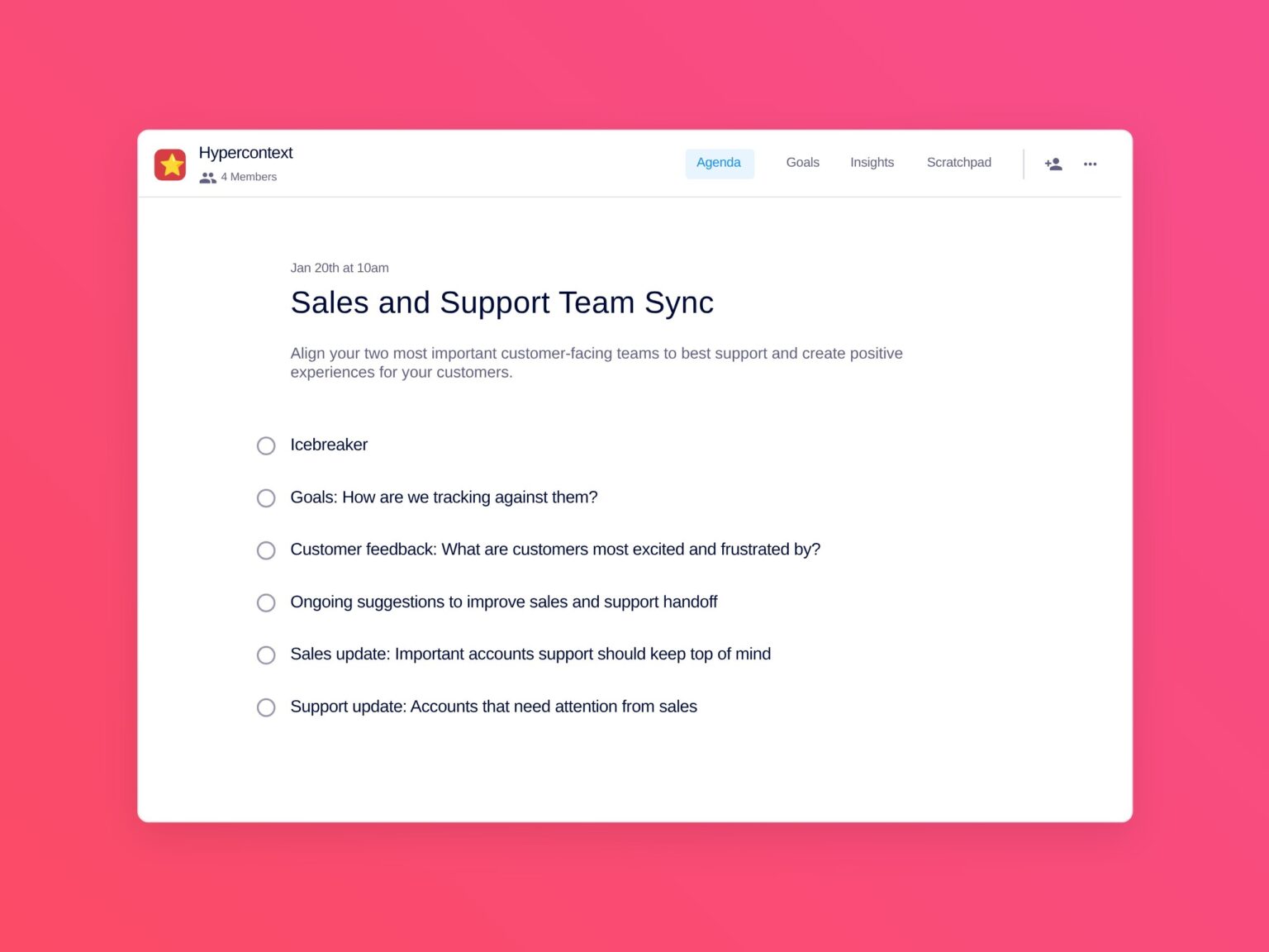 16 Sales meeting templates every organization needs | Spinach