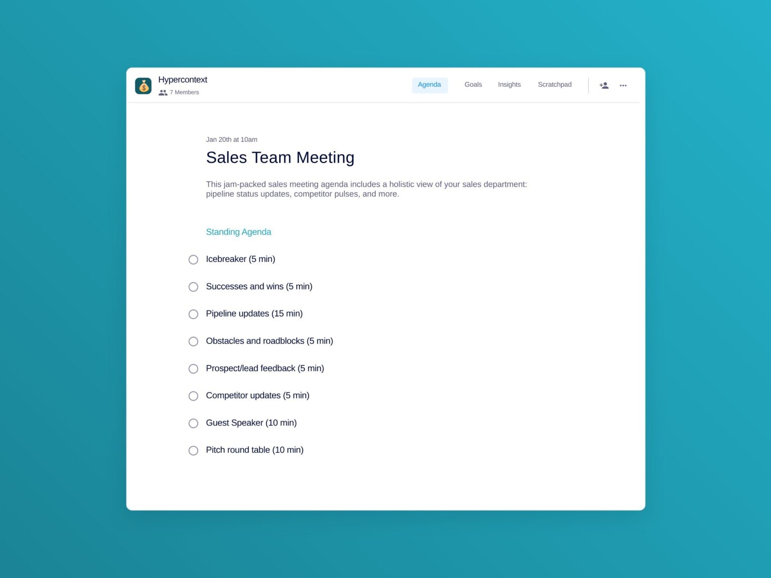 16 Sales meeting templates every organization needs | Spinach